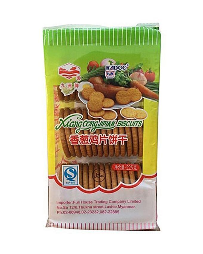 Wu Zhou Xiang Cong Jipian Chicken Green Biscuits 225gm Goodzay