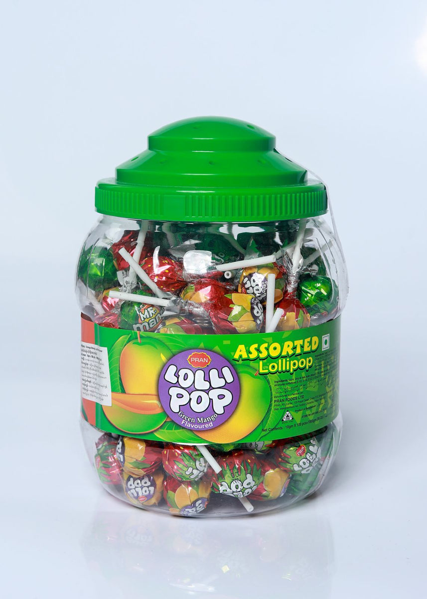 Pran-PRAN LOLLIPOP ASSORTED (SUGER BOILED CONFECTIONERY)10GM 100 pcs ...