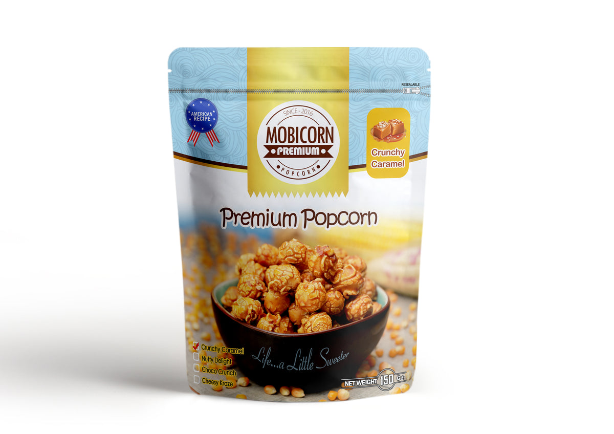 MOBICORN PREMIUM POPCORN CRUNCHY CARAMEL 150G – GoodZay